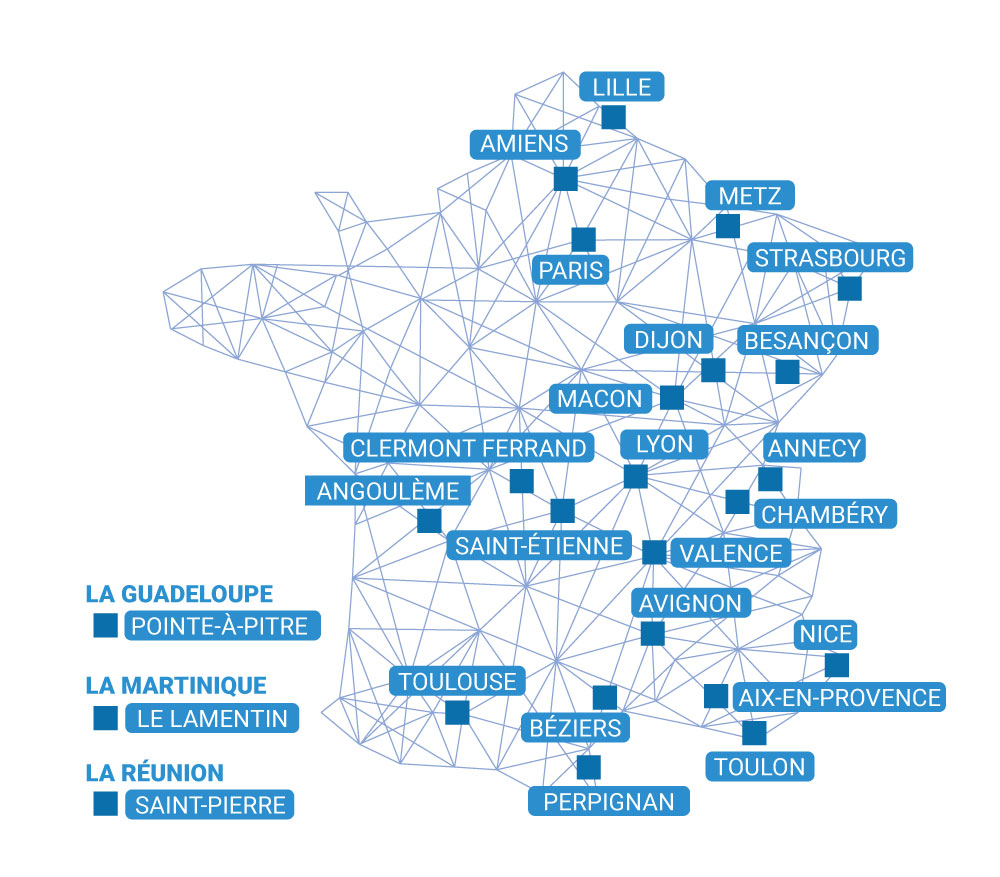 Découvrez les 25 écoles du réseau - Vidal Formation